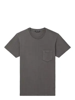 TOM FORD Slim-fit Cold-dyed Cotton-jersey T-shirt - Neutrals