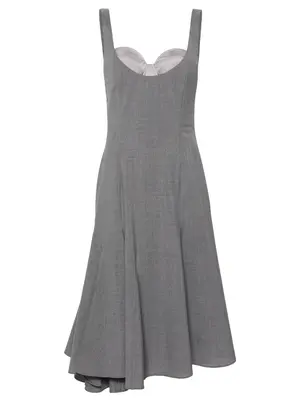 Viktor & Rolf Corset-style Midi Dress - Grey