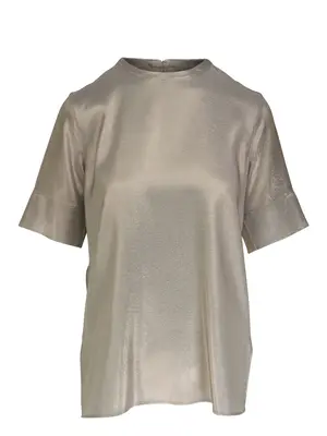 Akris Lurex-detail T-shirt - Gold