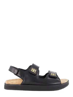 Givenchy 4g Leather Sandals - Black