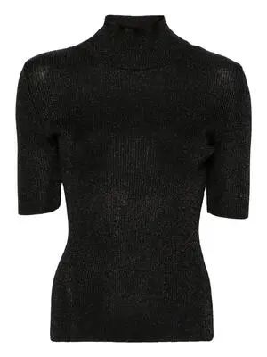 Missoni High Neck Glitter-detail Top - Black