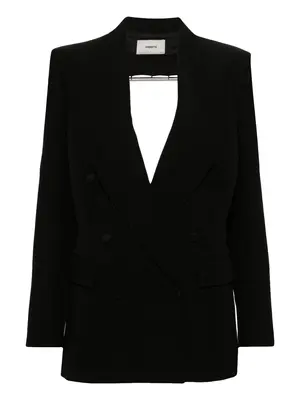 Coperni Triangle Detail Cut-out Blazer - Black