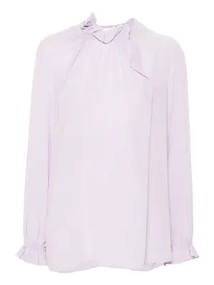 Victoria Beckham Ruffled Blouse - Purple