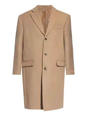 Versace Appliqué Single-breasted Coat - Neutrals