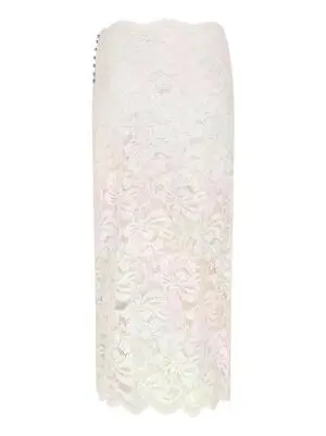 Rabanne Rabanne Floral Lace Skirt White