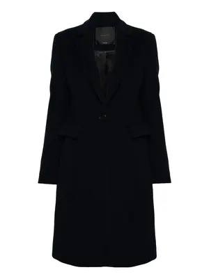 Pinko Single-breasted Coat - Blue