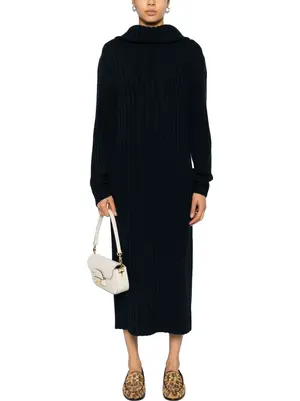 Gucci Ribbed-knit Maxi Dress - Blue