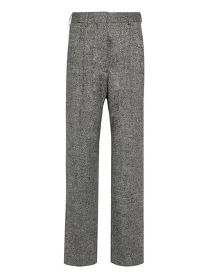 BLAZÉ MILANO Fox Alpaca Wool-blend Trousers - Grey