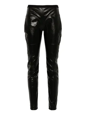 Rick Owens Coated-finish Leggings - Black