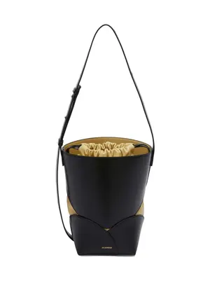 JIL SANDER Leather Bucket Bag - Black