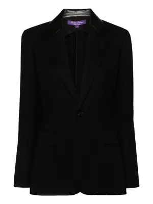 Ralph Lauren Lace-up Detailed Blazer - Black