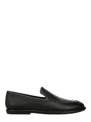 Vince Hann Pebbled Leather Loafers - Black