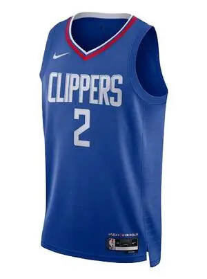 Nike Nba Los Angeles Clippers Kawki Leonard Icon Edition Jersey - Blue/white