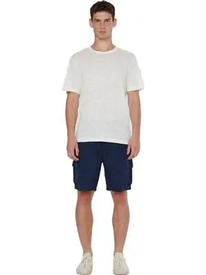Onia Air Linen Pull-on Cargo Short - Deep Navy