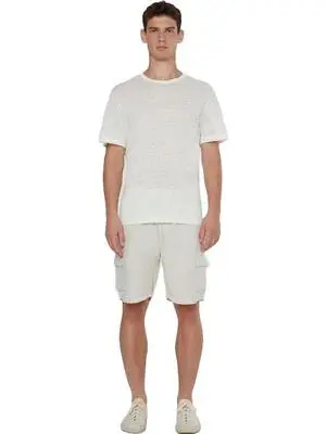 Onia Air Linen Pull-on Cargo Short - Stone