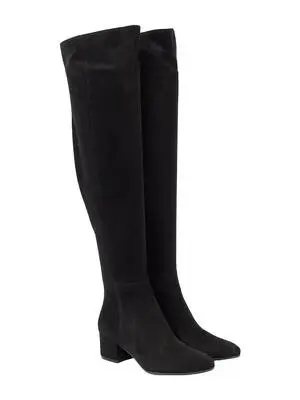 GIANVITO ROSSI Suede Knee-high Boots - Black