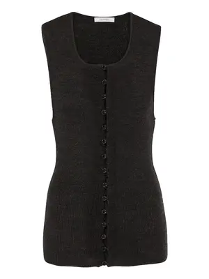 LEMAIRE Wool-blend Vest - Black