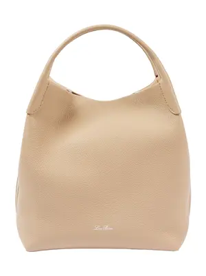 Loro Piana Bale Large Leather Shoulder Bag - Beige