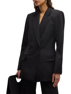 Brandon Maxwell The Riley Blazer Jacket - Black