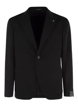 Tagliatore Cashmere Two-button Jacket - Black