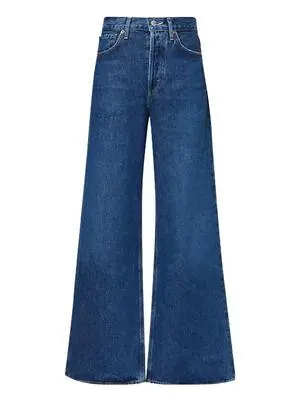 AGOLDE Dame Faded-Wash Wide-Leg Jeans