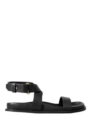 TOTEME Leather Sandals - Black