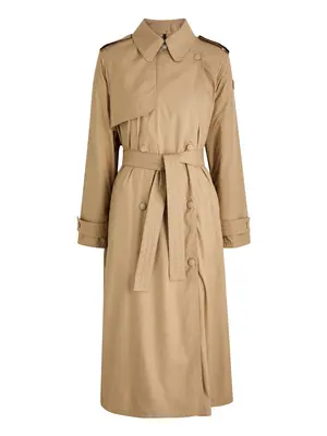 Moncler Barbetane Shell Trench Coat - Beige