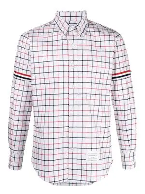 Thom Browne Tattersall-checked Cotton Shirt - White
