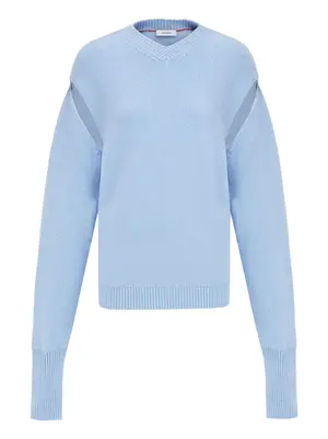 FERRAGAMO Layered Cashmere Sweater - Blue