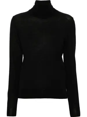 P.a.r.o.s.h Roll-neck Fine-knit Jumper - Black
