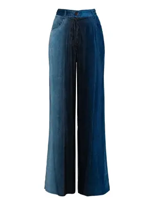 FORTE_FORTE Corduroy Straight-leg Trousers - Blue
