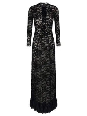 Rabanne Lace Maxi Dress - Black