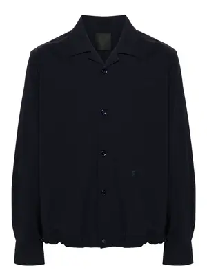 Givenchy Drawstring Wool-blend Shirt Jacket - Blue