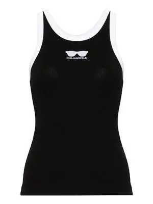 Karl Lagerfeld Sunglasses Tank Top - Black