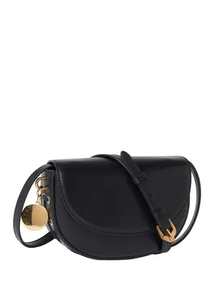 Stella McCartney Frayme Flap Shoulder Bag - Black