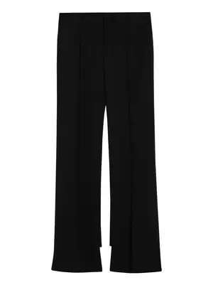 Chloé Asymmetrical Wool Trousers - Black