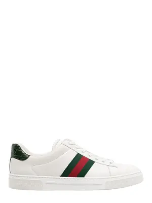 Gucci Ace Leather Sneakers White-26