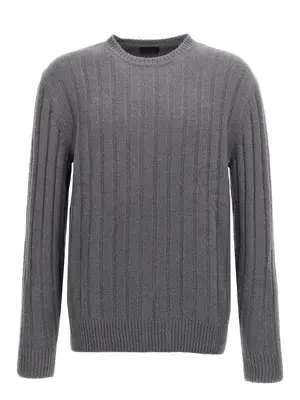 Brioni Cashmere And Silk Crewneck Sweater - Gray