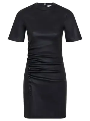 Rabanne Ruched Mini Dress - Black