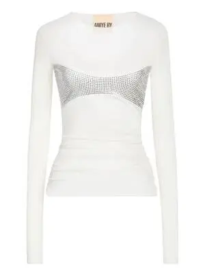 ANIYE BY Tulle Top With Crystals - White