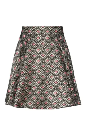 Dolce & Gabbana Mini Pleated Brocade Skirt - Black