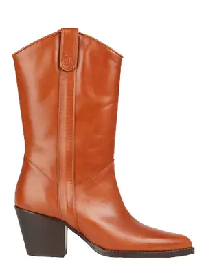 MAJE Leather Cowboy Ankle Boots