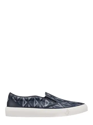 Dior Dior B101 CD Diamond Canvas Slip-Ons Navy/white