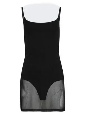 Jacquemus La Robe Maille Roupao Sheer Mini Dress - Black
