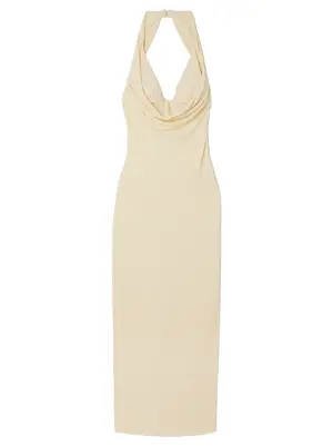 Magda Butrym Stretch-jersey Halterneck Midi Dress - Yellow