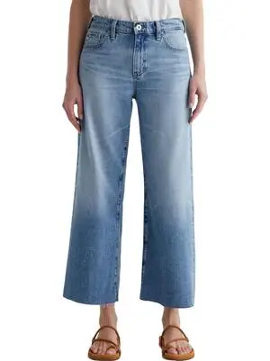 Ag Saige Ankle Wide Leg Jeans With Raw Hem - 16 Years Blossom