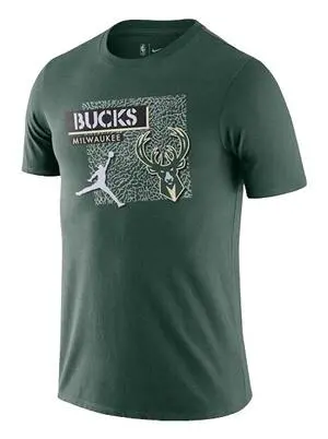 JORDAN Nba Milwaukee Bucks T-shirt - Dark Green