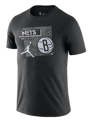 JORDAN Nba Brooklyn Nets Logo Drifit T-shirt - Black