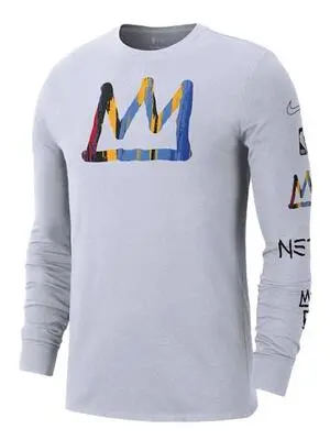 Nike Nba Brooklyn Nets City Edition Long Sleeve T-shirt - White