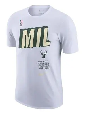 Nike Nba Milwaukee Bucks T-shirt - White